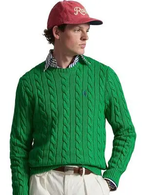 Ralph Lauren Cable-knit Cotton Sweater - Billiard