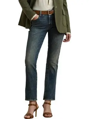 Ralph Lauren Mid-rise Straight Ankle Jean - Haze Wash