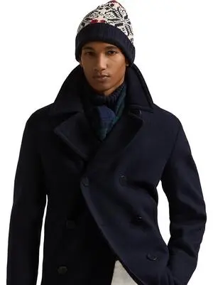 Ralph Lauren Polo Wool-blend Melton Peacoat - Navy