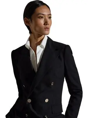 Ralph Lauren Camden Wool Crepe Jacket - Black