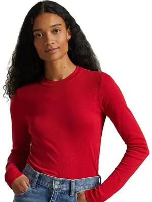 Ralph Lauren Slim Fit Cotton Long-sleeve Tee - Red