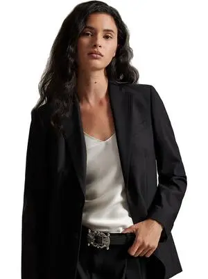 Ralph Lauren Single-breasted Stretch Wool Blazer - Polo Black