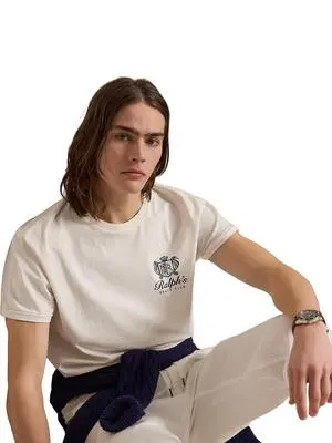 Ralph Lauren Classic Fit Jersey Graphic T-shirt - Deckwash White