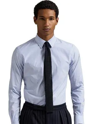Ralph Lauren Custom Fit Striped Poplin Shirt - Blue/white