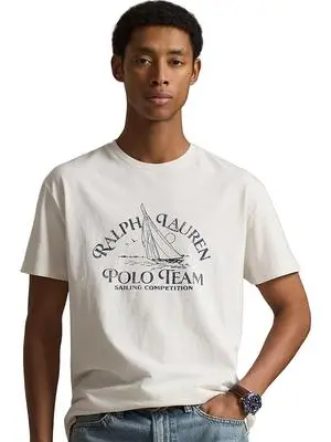 Ralph Lauren Classic Fit Jersey Graphic T-shirt - Deckwash White