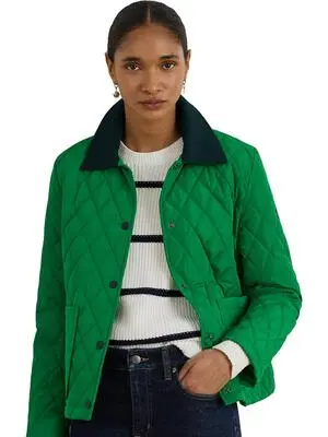 Ralph Lauren Twill-trim Diamond-quilted Barn Jacket - Stem