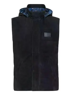 BILLIONAIRE Logo-patch Hooded Gilet - Blue