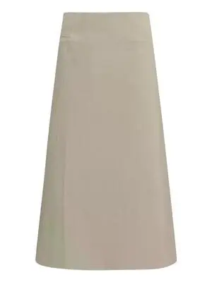 RIER Cotton A-line Skirt - Neutrals