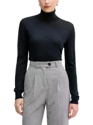 Sisley Roll Neck Long Sleeve Sweater - Blue