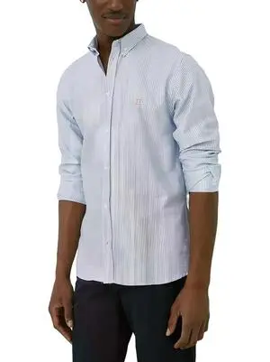 LES DEUX Striped Shirt - Blue