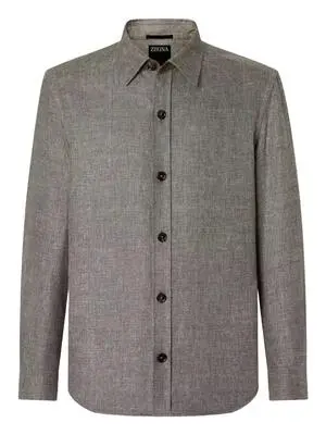 Zegna Buttoned Overshirt - Brown