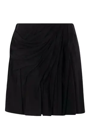 PETRA Draped Mini Skirt - Black