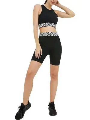 The Kooples Logo Underband Top - Black