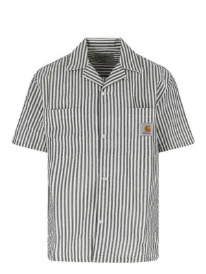 Carhartt Work In Progress Shirt "leavel S/s - Gray