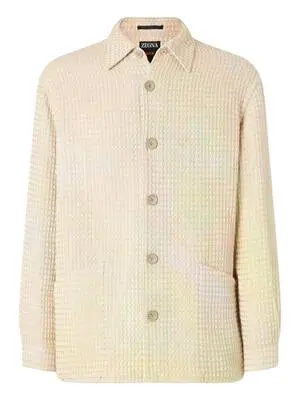 Zegna Pattern Longsleeved Overshirt - Neutrals