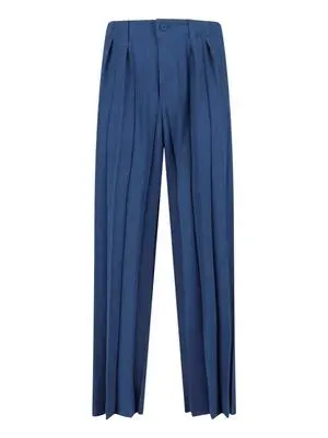 HOMME PLISSE Edge Ensemble Sweatpants - Blue