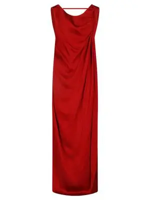 MAISON MARGIELA Maxi Dress In Satin - Red