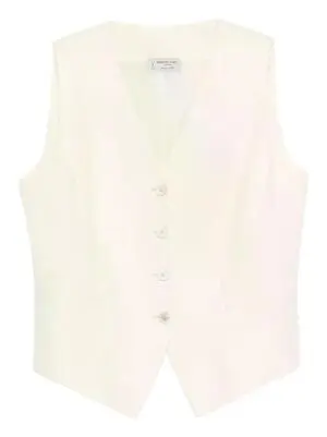 Alberto Biani V-neck Button Waistcoat - Neutrals