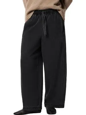 Whistles Casual Denim Barrel Trousers Washed Black