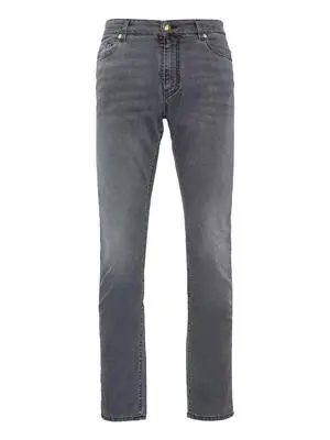BILLIONAIRE Logo Straight Trousers - Grey