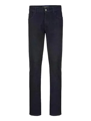 BILLIONAIRE Embroidered Straight-cut Jeans - Blue
