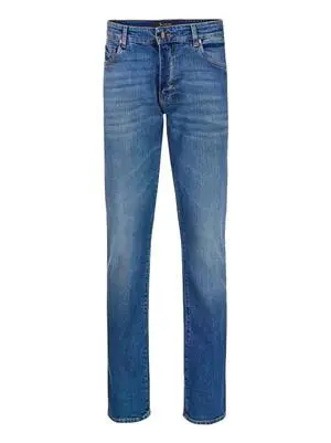 BILLIONAIRE Embroidered Straight Jeans - Blue