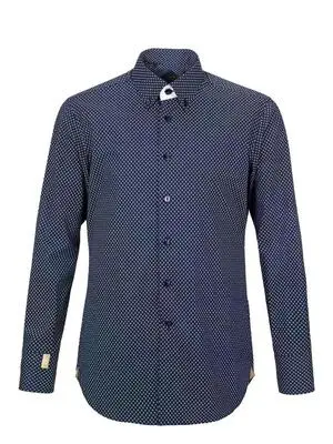 BILLIONAIRE Brody Printed Button-up Shirt - Blue