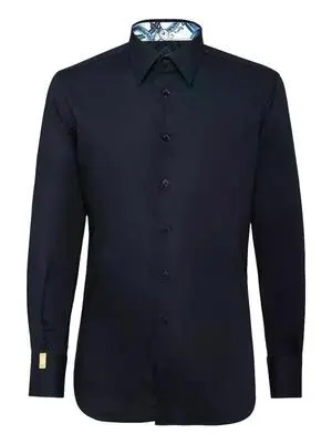 BILLIONAIRE Pattern-trim Shirt - Blue