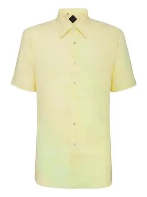 BILLIONAIRE Logo-embroidered Short-sleeve Shirt - Yellow