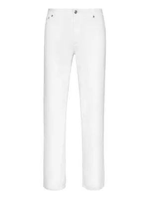 BILLIONAIRE Crest-embroidery Jeans - White