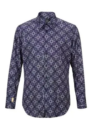 BILLIONAIRE Geometric-print Shirt - Purple