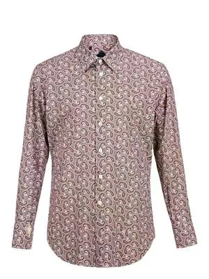 BILLIONAIRE Iker Long-sleeve Printed Shirt - Red