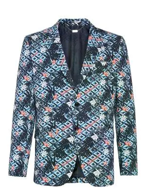BILLIONAIRE Geometric Palm-print Blazer - Blue