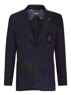 BILLIONAIRE Logo-detail Blazer - Blue