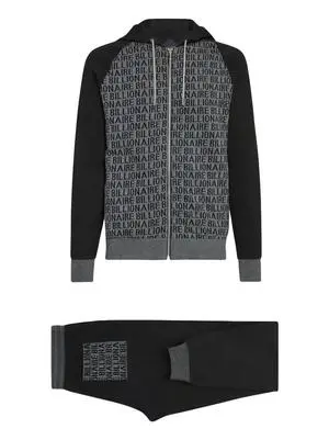 BILLIONAIRE Zip-up Tracksuit Set - Black
