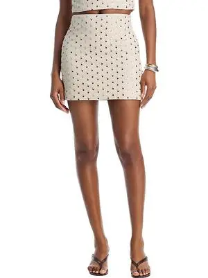 Line & Dot Sunstone Mini Skirt - Ecru