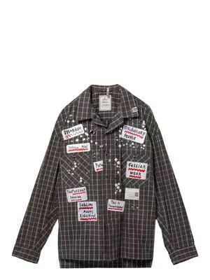 Mihara Yasuhiro All-over Graphic Print Shirt - Grey