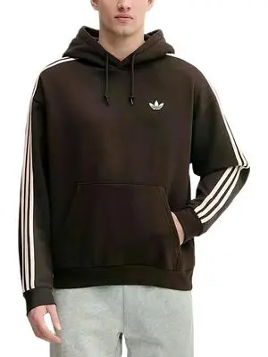 Adidas Side-stripes Hoodie - Brown