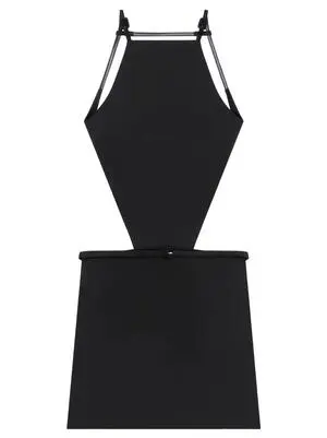 COURREGES Cut-out Halterneck Dress - Black