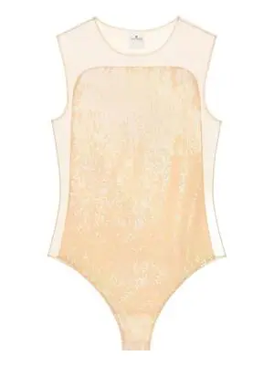 COURREGES Sequin-embellished Illusion Body - Neutrals