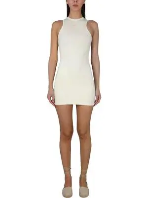 Off-White Logo-print Minidress - Neutrals