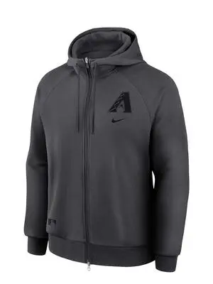 Nike Arizona Diamondbacks Authentic Collection Dri-fit Mlb Full-zip Hoodie - Grey