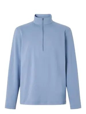 Lululemon Slim-fit Stretch Recycled-jersey Half-zip Top - Blue
