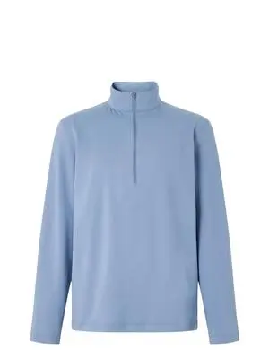 Lululemon Slim-fit Stretch Recycled-jersey Half-zip Top - Blue