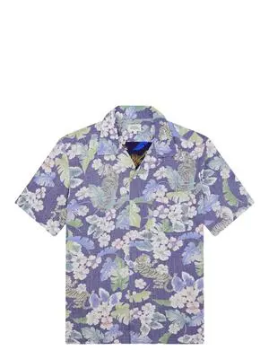 Hartford New Palmito Printed Woven Shirt - Blue