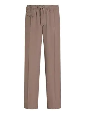 Dolce & Gabbana Wool Poplin Jogging Trousers - Brown