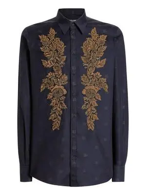 Dolce & Gabbana Logo-print Martini Poplin Shirt - Multicolor
