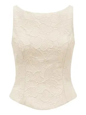 Amanda Uprichard Ines Sleeveless Top - Chalk