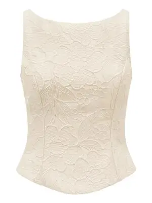 Amanda Uprichard Ines Sleeveless Top - Chalk