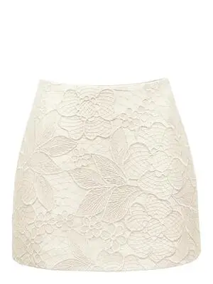 Amanda Uprichard Miles High-waisted Mini Skort - Chalk